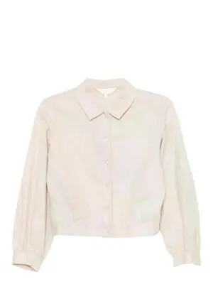 TO B. BY AGNÈS B. Cropped Button-down Shirt - Neutrals