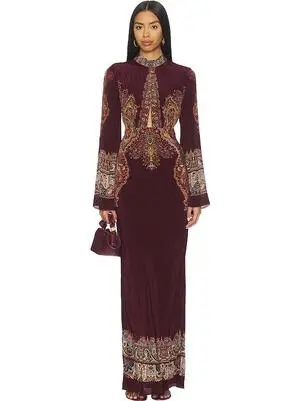 Hemant & Nandita Maxi Dress - Burgundy