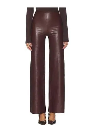 Commando Faux Leather Wide-leg Pants - Oxblood