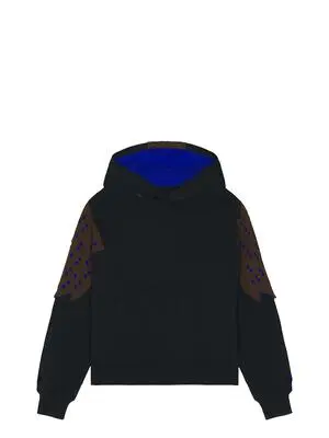 KIKO KOSTADINOV Perforated Fleece Hoodie - Black Rinse