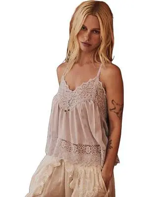 Free People Fiona Satin Cami - Stardust