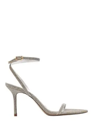 REISS Charlotte Metallic Stiletto Sandals - Silver