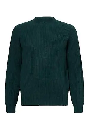 John Smedley Cashmere And Wool Crewneck Jumper Forest