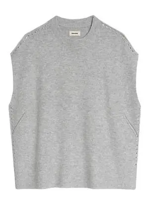 Zadig&Voltaire Relaxed-fit Wool And Cashmere-blend Jumper - Gris Chine Clai