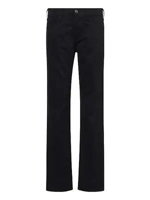 Paige Straight-leg Cotton-twill Trousers - Black