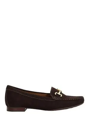 DUNE Glenniee Suede Loafers - Brown Nubuck