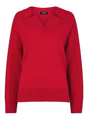 WHISTLES Open-Collar Wool Jumper