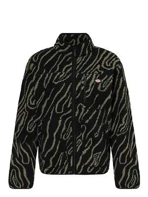 Dickies Printed Fleece Zip Up Jacket - Black