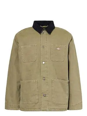 Dickies Patch-pocket Cotton-canvas Chore Jacket - Military Green