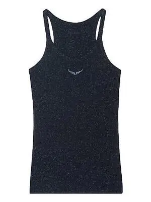 Zadig&Voltaire Alba Wing-embroidered Tank - Black