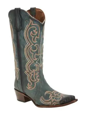 CIRCLE G Knee High Western Boot - Blue Jean