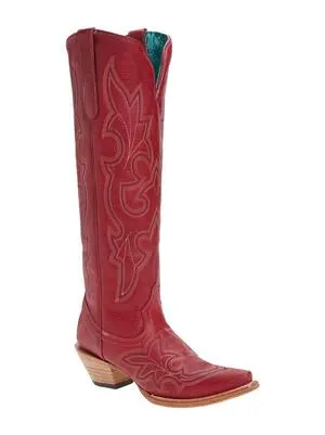 CORRAL Knee High Western Boot - Red