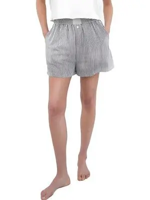 SUNDAY CITIZEN Striped Boxer Shorts - Navy/white