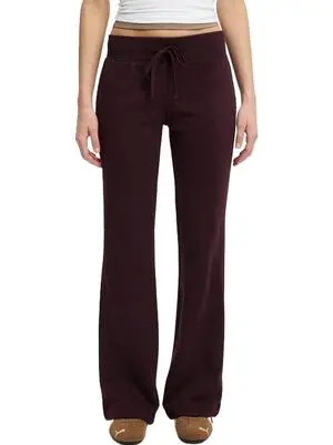 COTTON ON Flared Low Rise Bootleg Fleece Sweatpant - Noble Plum