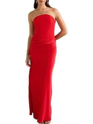 EVER NEW Isra Draped Waist Strapless Gown