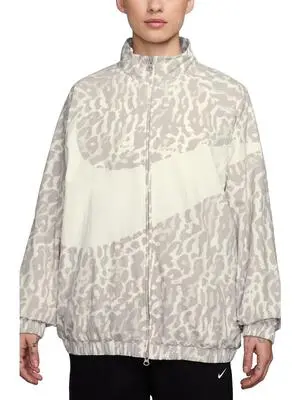 Nike Leopard Print Water Repellent Jacket 009 Grey/sail