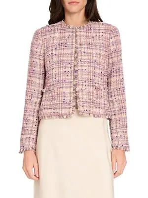 TAHARI ASL Bouclé Crop Jacket