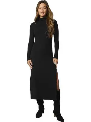Splendid Rylee Mock Neck Dress - Black