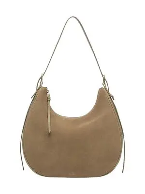 ORYANY Lauren Leather Shoulder Bag - Light Khaki