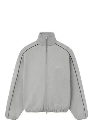 Fear Of God Essentials Modern Piping Track Jacket - Concrete Heather/black