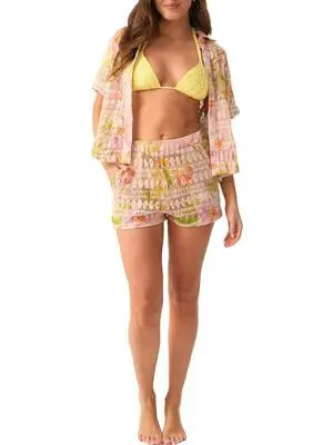 PQ Drew Cover-up Shorts - Petal Pink