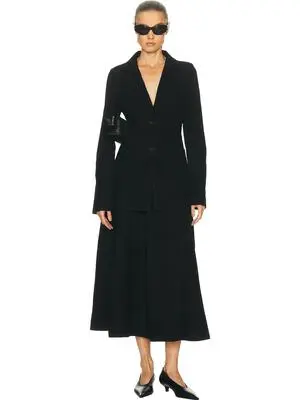 RÓHE Suede Cinched Blazer - Black