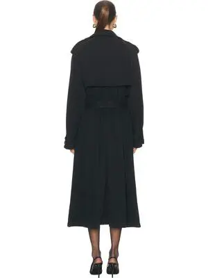 SKIMS Boyfriend Fleece Trench Coat - Onyx
