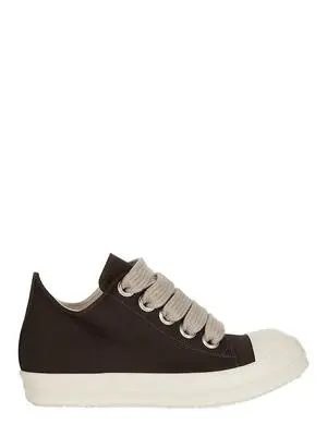 Rick Owens Jumbo Lace Low Denim Sneakers - Dark Dust/milk