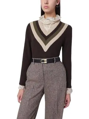 Valentino Garavani Wool Sweater - Brown