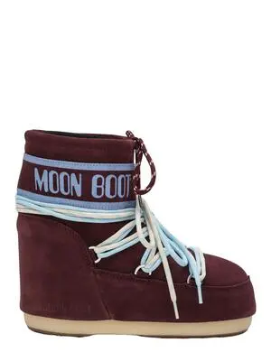 Moon Boot Icon Low Suede Boots Burgundy