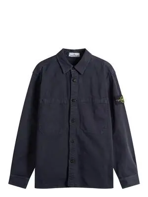 Stone Island Old Effect Garment Dyed Overshirt - Ink