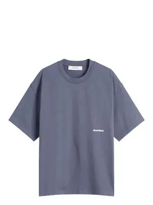 ABOUT:BLANK Box Logo T-shirt - Smoke Blue/ecru