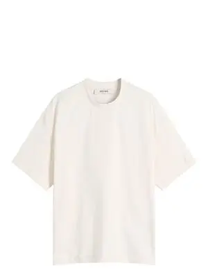 ABOUT:BLANK Mock Neck T-shirt - Oat/black