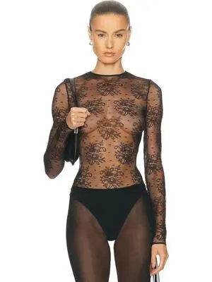 Dolce & Gabbana Long Sleeve Bodysuit - Black