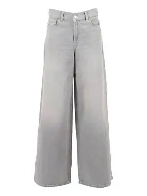 7 For All Mankind Marie Wide Leg Jeans - Grey