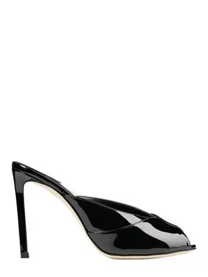JIMMY CHOO 100mm Brigitte Peep-toe Mules - Black