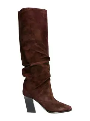 JIMMY CHOO 85mm Square-toe Knee-high Boots - Brown