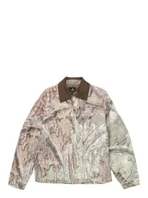 REPRESENT Corduroy-Collar Camouflage Trucker Jacket Neutrals