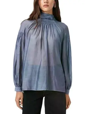 ALLSAINTS Pearla High-Neck Blouse