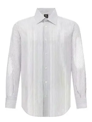 Boggi Milano Striped Cotton Shirt - White