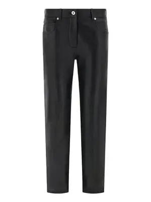 SALVATORE FERRAGAMO Five-Pocket Nappa Trousers