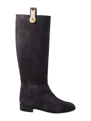 AMATO DANIELE Knee-high Boots With Top Detail - Brown
