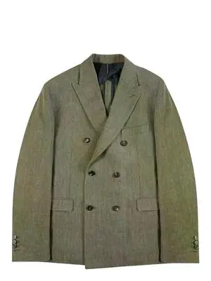 SLOWEAR Double-breasted Linen Blazer
