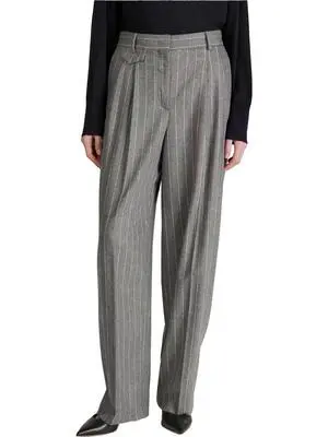 Incotex Pinstripe Flannel Trousers - Grey