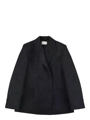 Montedoro Double-breasted Wool Blazer - Blue