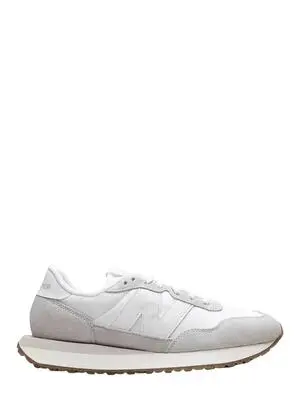 NEW BALANCE 237 Suede Panelled Sneakers - White