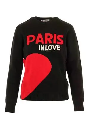 MC2 SAINT BARTH Heart Motif Crew-neck Sweater - Black