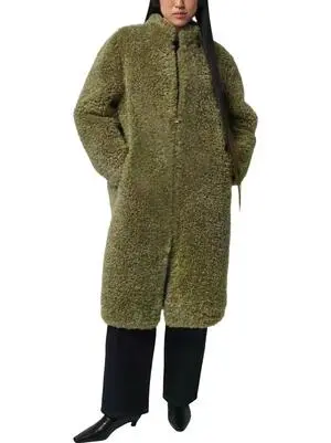 Apparis Jude Bouclette Coat - Green