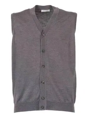 KANGRA Knitted Wool Vest - Grey