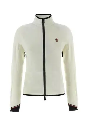 Moncler Logo-patch Zip Fleece Sweatshirt - White